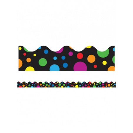 Big Rainbow Dots Scalloped Bulletin Board Borders